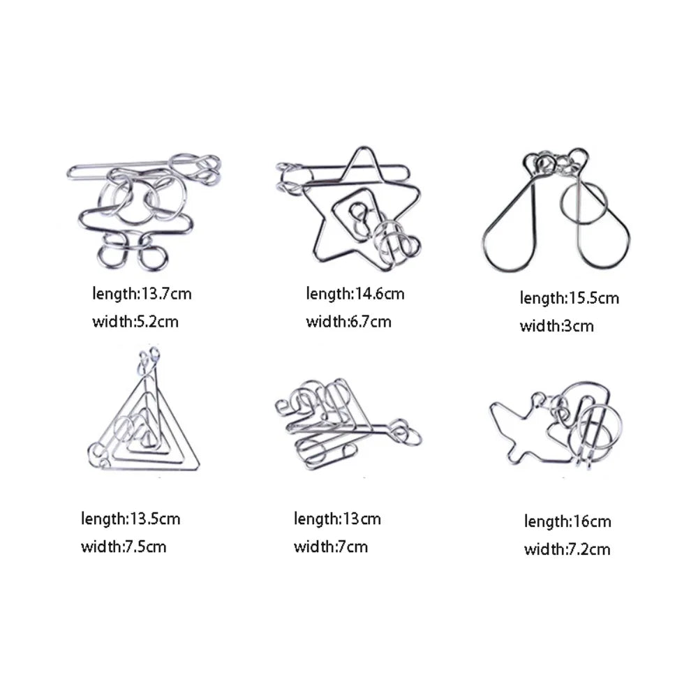 3D Metal Puzzle IQ Mind Brain Teaser Intelligence Buckle Interlock ...